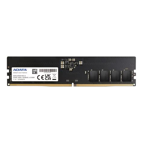 Adata Memory Module 16GB 4 800MHz DDR5 SDRAM DIMM 288 Pin Dustin No