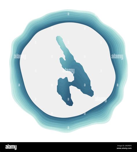 Ko Phi Phi Logo Badge Of The Island Layered Circular Sign Around Island Border Shape Cool