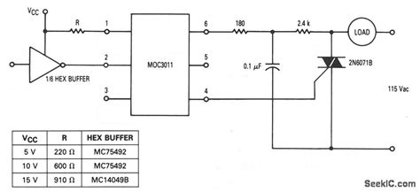 MOS To Ac Load Interface Basic Circuit Circuit Diagram SeekIC Com