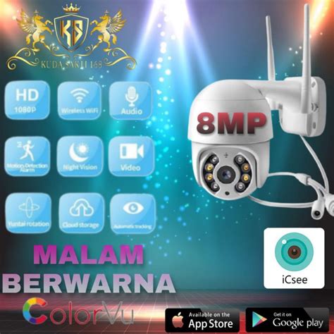 Ip Camera Cctv Wireless Tracking 8mp 1080p Icese Application Shopee