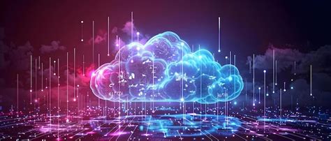 Premium Photo Secure Digital Cloud Minimalist Encrypted Concept Cybersecurity Data Protection