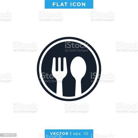 숟가락 및 포크 아이콘 벡터 스톡 일러스트 디자인 템플릿 편집 가능한 스트로크 0명에 대한 스톡 벡터 아트 및 기타 이미지 0명 개념 그릇 Istock