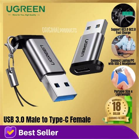 Jual Ugreen Usb 3 0 Male To Type C Female Converter Usb C Cewe Ke 3 0 Otg 50533 Jakarta