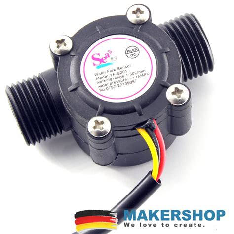 Yf S201 Wasserfluss Durchfluss Sensor Schaufelrad Wasser Hall Arduino