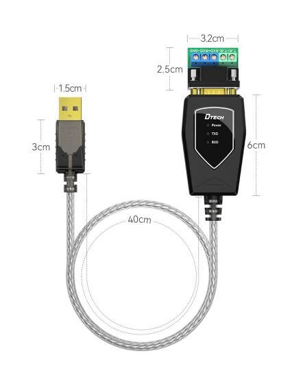 High Resolution Micro USB To RS422 RS485 Photoelectric Isolation Converter 1M DC5V ABS 24AWG