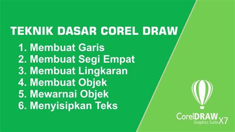 Teknik Dasar Pada Corel Draw X7 YouTube