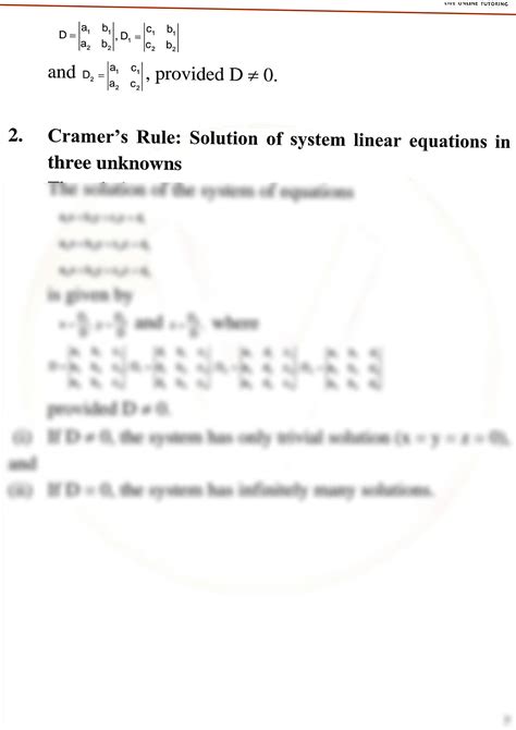 Solution Jee Main 2023 Maths Revision Notes On Matrices And