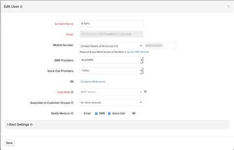 Users Alerts MSP Guide Site X