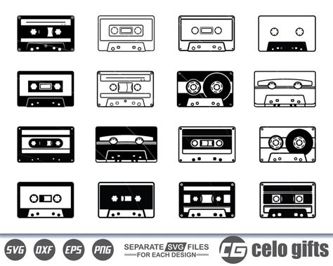 Audio Cassette Tape Svg Audio Cassette Vector Cricut File Clipart