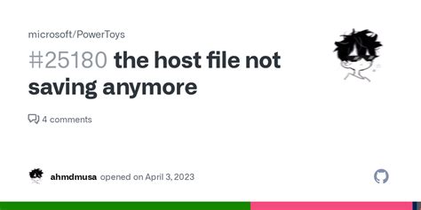 The Host File Not Saving Anymore · Issue 25180 · Microsoftpowertoys · Github