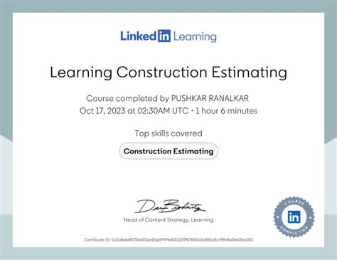 Pushkar R On Linkedin Certificate Of Completion