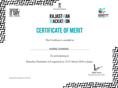 Hackathon40 Certificate Ppt