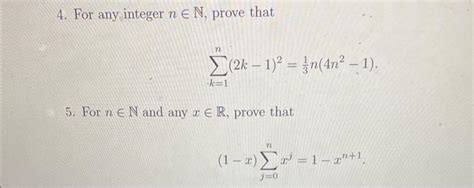 solved 4 for any integer n∈n prove that
