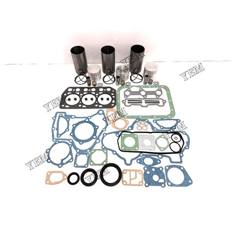 K3e Idi Overhaul Kit With Gasket Set For Mitsubishi 3 Cylinder Diesel