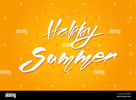 Hello Summer Handwritten Lettering Typography Summer Background