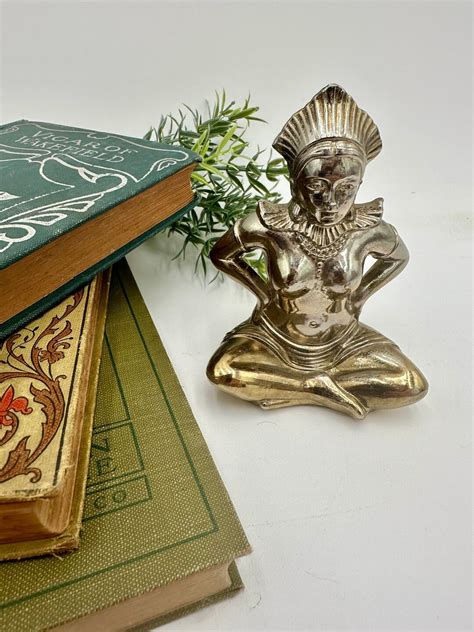 Vintage Brass Goddess Statute Figurine Incense Burner Etsy
