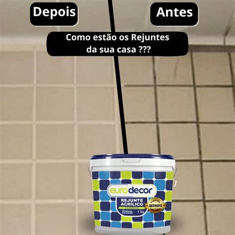 Rejunte Acrílico 1kg Líquido Antimofo Banheiro Porcelanato Interno