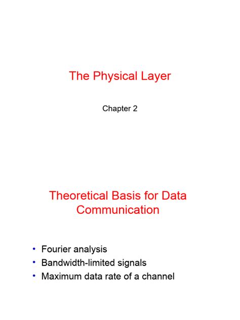 Chapter2 Physicallayer Pdf Transmission Medium Multiplexing