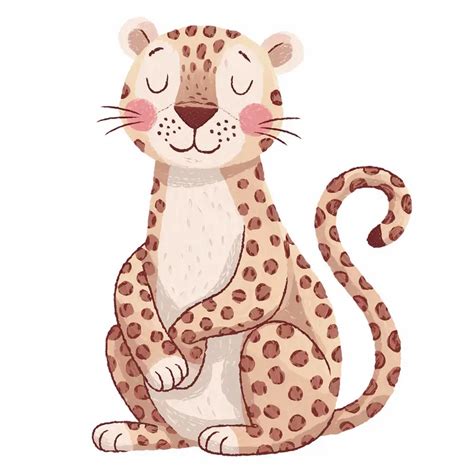 Cheerful Animated Leopard Design —