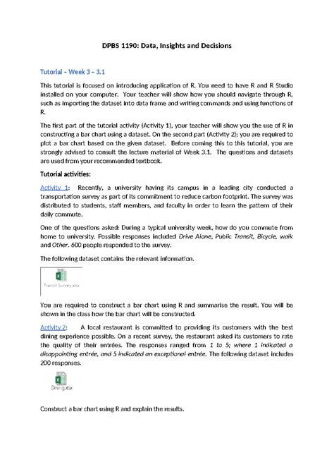 1190 rcodes dpbs 1190 data insights and decisions tutorial week 3 3 this tutorial is