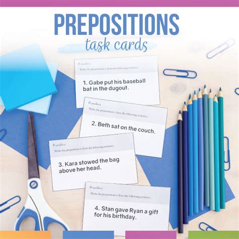 Preposition Task Cards Preposition Activity For Stations Group Work