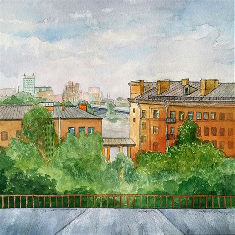 Иллюстрация Скетч с натуры в стиле книжная графика