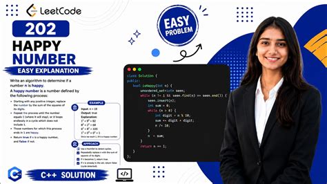 Leetcode 202 Happy Number Easy C Solution 🚀 Youtube