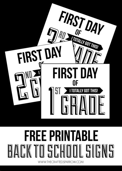 Free Printable Back To School Signs