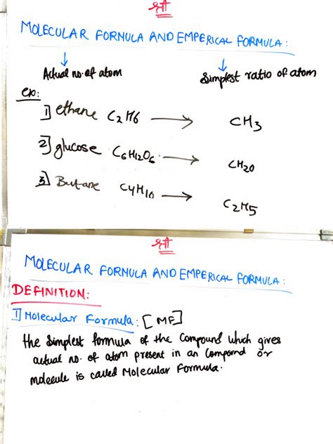 02 Molecular Formula And Emperical Formula Pdf