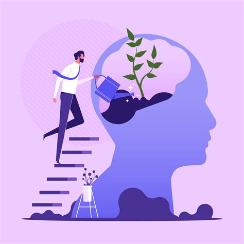 personal growth self improvement and self development concept man