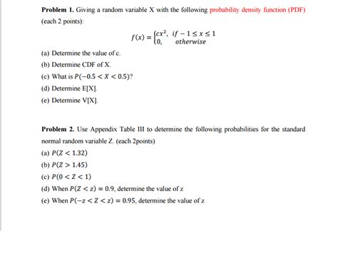 Solved Giving A Random Variable X With The Following