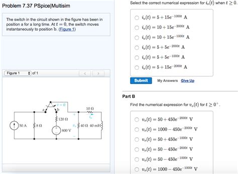 Solved The Switch In The Circuit Shown In The Figure Has
