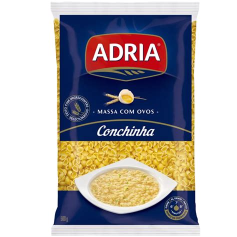 Macarrão Conchinha Adria 500g Supermercado Bom Demais