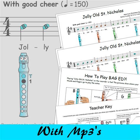 Recorder Songs With Letter Notes For Beginners