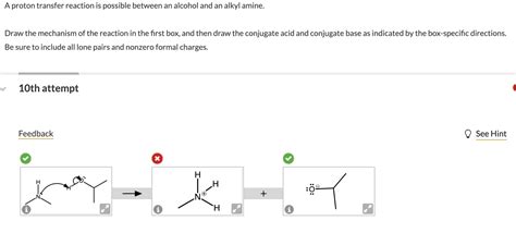 solved a proton transfer reaction is possible between an