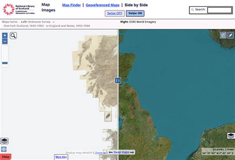 Side By Side Georeferenced Maps Viewer With Layer Swipe Map Images