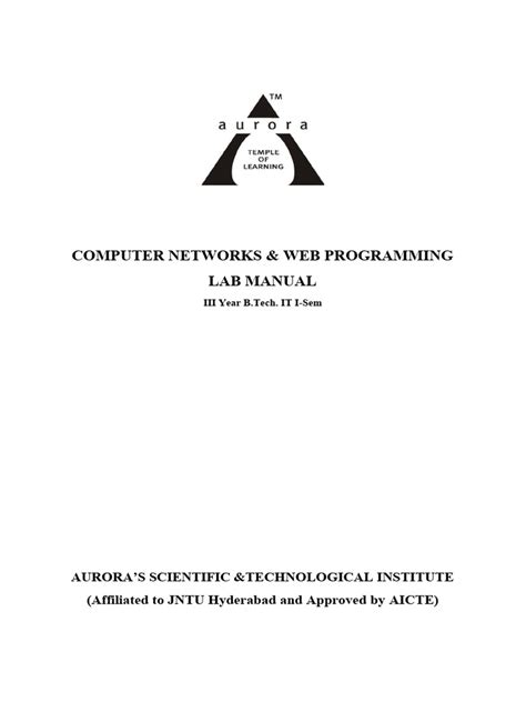 Cn Lab Manual Pdf Computer Network World Wide Web