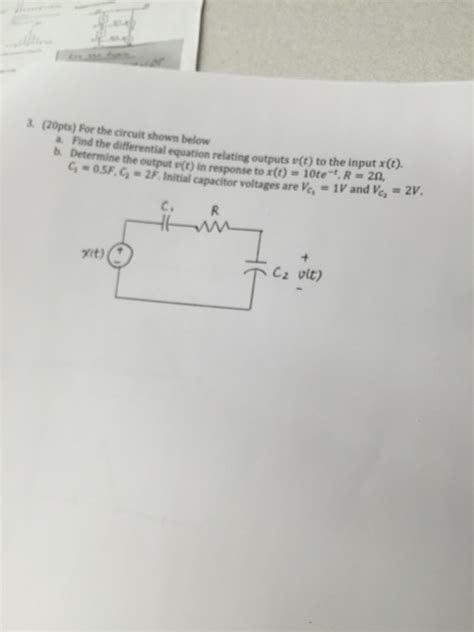 Solved For The Circuit Shown Below Find The Differential