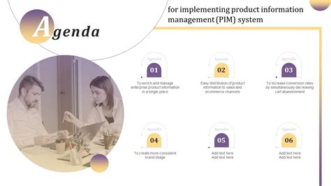 Agenda Implementing Product Information Management Pim System Ppt Example