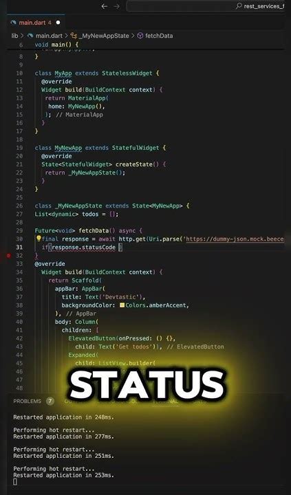 Call Restful Apis From Flutter Mobile App Restfulapi Dart Apiintegration Youtube