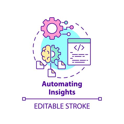 automating insights concept icon advanced analytics abstract idea thin