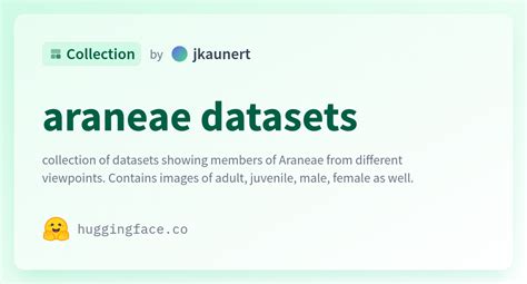 Araneae Datasets A Jkaunert Collection