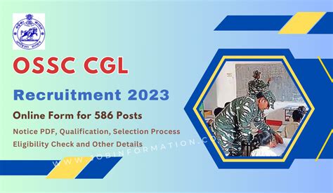 OSSC CGL Recruitment 2024 Notification For 586 Posts Online Form Selection Process And More