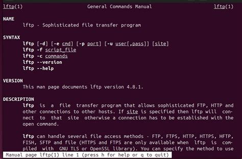 Lftp Command In Linux