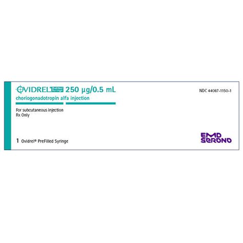 Ovidrel Injection Prefilled Syringe 250 Mcg By Emd Serono — Mountainside Medical Equipment