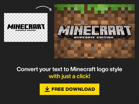 Minecraft Font FREE Download PSD Style Hyperpix