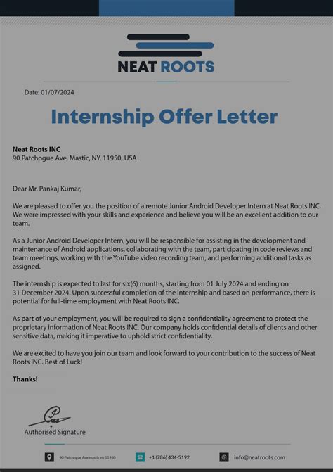 Pankaj Kumar On Linkedin Internship Androiddevelopment Neatroots Careergrowth Techindustry