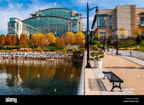 The Gaylord National Resort Seen From A Pier In The Potomac River In