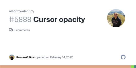 Cursor Opacity · Issue 5888 · Alacrittyalacritty · Github