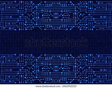 Electronic Circuit Frame On Binary Code Stock Vector Royalty Free 2462952233 Shutterstock